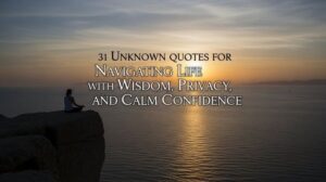 31 Unknown quotes for Navigating Life with Wisdom, Privacy, and Calm ...